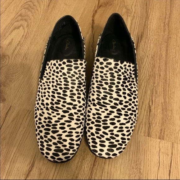 Clarks | Shoes | Clarks Pure Viola Black And White Loafers Leather Size ...